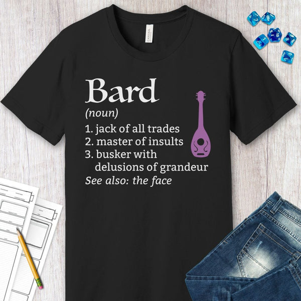 D&D Bard Tshirt - Class Definition – Sunburst RPG