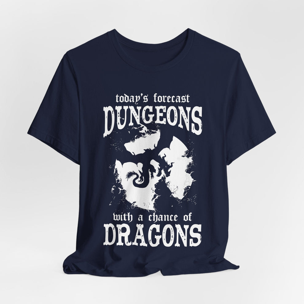 Funny Dungeons & Dragons Weather Forecast Tshirt – Sunburst RPG