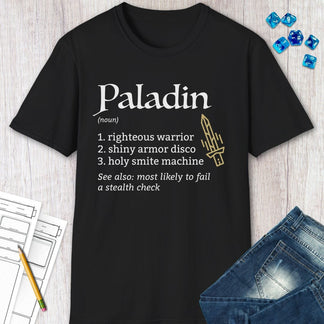 Paladin Class Definition D&D T-Shirt – Sunburst RPG