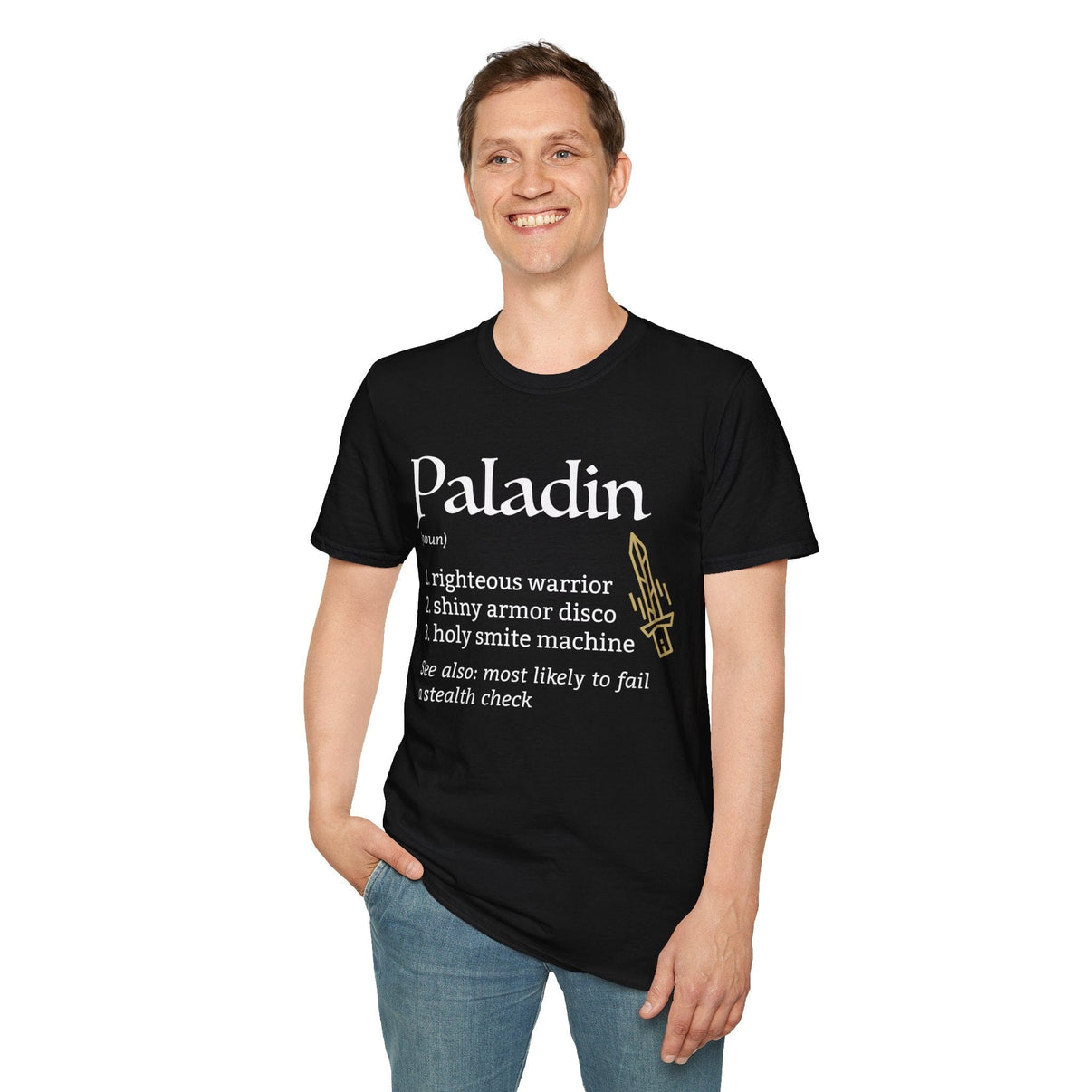 Paladin Class Definition D&D T-Shirt – Sunburst RPG
