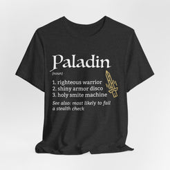 Paladin Class Definition D&D T-Shirt – Sunburst RPG