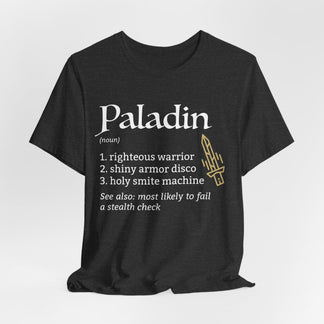 Paladin Class Definition D&D T-Shirt – Sunburst RPG