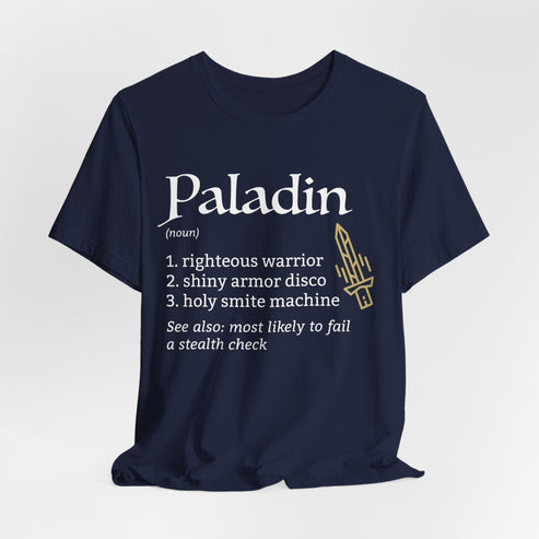 Paladin Class Definition D&D T-Shirt – Sunburst RPG