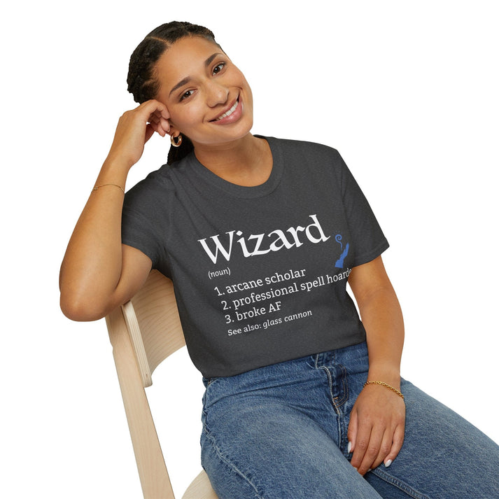 Wizard Class Definition T-Shirt – Funny DnD Definition Tee – Sunburst RPG