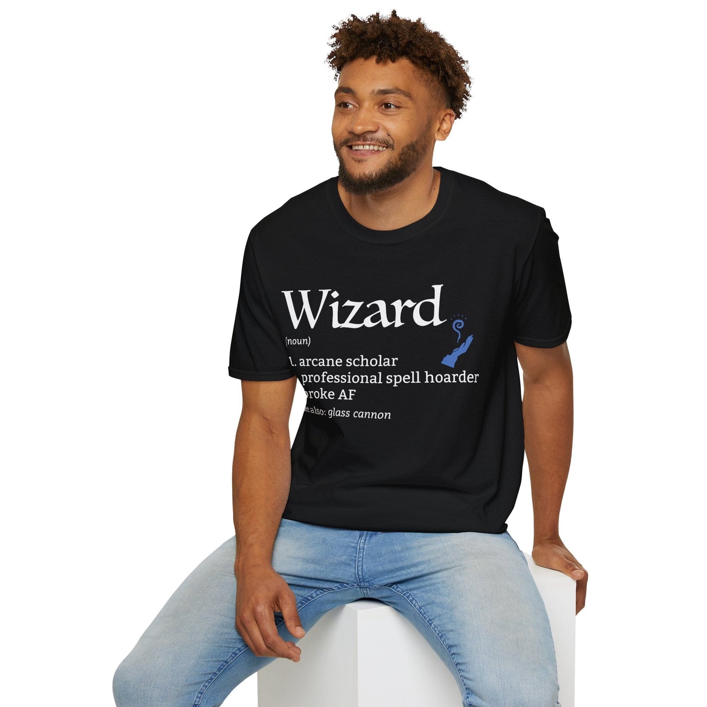 Wizard Class Definition T-Shirt – Funny DnD Definition Tee – Sunburst RPG