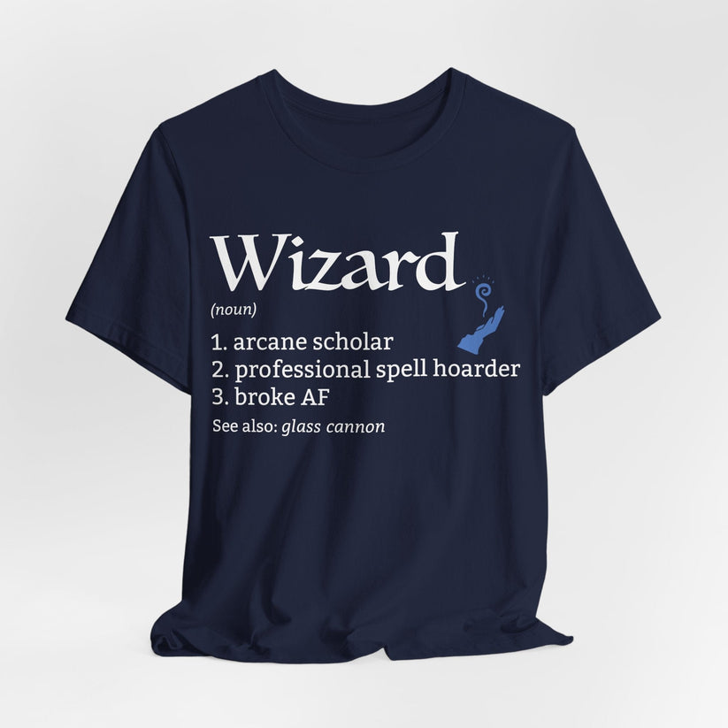 Wizard Class Definition T-Shirt – Funny DnD Definition Tee – Sunburst RPG